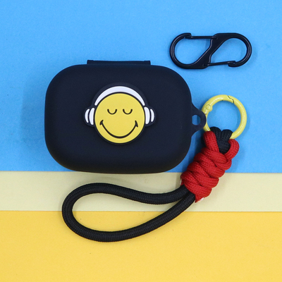 适用B&O Beoplay EX蓝牙耳机保护套Eleven潮酷简约个性小清新听歌表情咖啡猫KT猫手绳挂饰连体防摔硅胶软壳