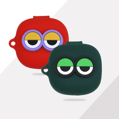 适用Linklike莅莱Halo蓝牙耳机保护套潮酷个性可爱呆卖萌卡通懒瞌睡大眼睛充电盒防摔硅胶软壳