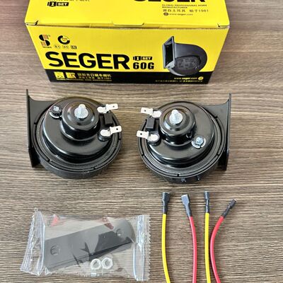 赛歌正品60G通用汽车蜗牛鸣笛喇叭双音超大音量12V防水纯铜内芯