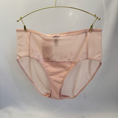 A23-黛*水盈双生花内裤女士性感网纱中腰平角裤87-2341 no退换