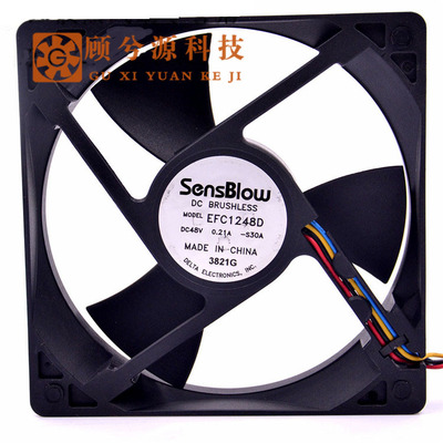 全新台达DELTA EFC1248D/DF 12025 48V 0.21A 4线PWM  交换机风扇