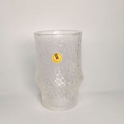 日本HOYA冰川纹啤酒杯无铅玻璃水晶杯复古异形果汁牛奶杯中古