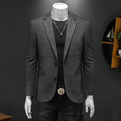 XZ88022/P195新醋酸羊毛西服外套男商务休闲单西上衣竖暗条纹