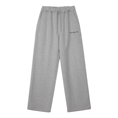 82102韩国RR拉绒卫裤男女同款直筒裤两穿秋冬款