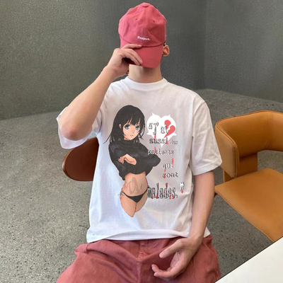 cartoonbox泳装少女美式短袖T恤