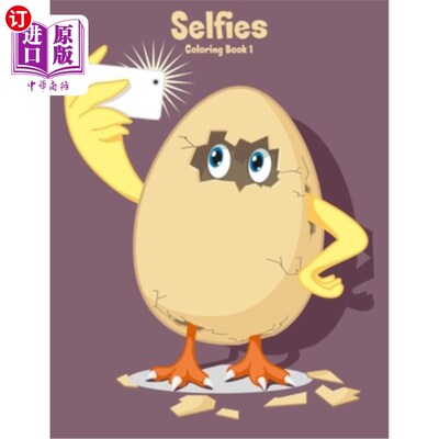 海外直订Selfies Coloring Book 1 自拍填色书1