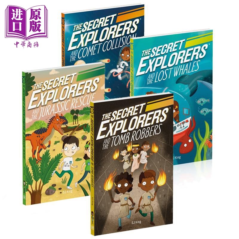 探密者4册套装 DK The Secret Explorers 1-4古埃及太空海洋恐龙儿童文学故事科普知识读物英文原版 7-9岁【中商原版】_虎窝淘