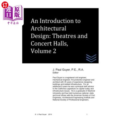 海外直订An Introduction to Architectural Design: Theatres and Concert Halls, Volume 2 建筑设计导论:剧院和音乐厅，第