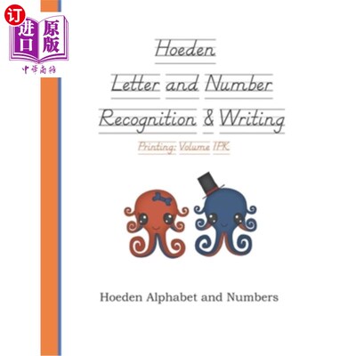 海外直订Hoeden Letter and Number Recognition & Writing: Volume 1PK Hoeden字母和数字识别与书写：第1PK卷