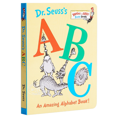 现货 Dr. Seuss：Dr. Seuss's ABC 苏斯博士 ABC字母书 低幼亲子韵律启蒙绘本 纸板书 英文原版【中商原版】
