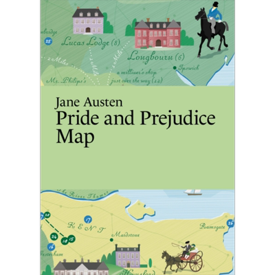 简奥斯汀 傲慢与偏见地图 Jane Austen Pride and Prejudice Map 英文原版 Martin Thelander【中商原版】