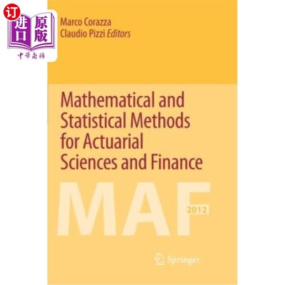 海外直订Mathematical and Statistical Methods for Actuarial Sciences and Finance 精算科学和金融的数学和统计方法
