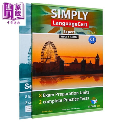 SIMPLY LanguageCert CEFR C1 Preparation Practice Tests Self study 国际语言认证朗思考试轻松备考自学套装C1【中商原版】