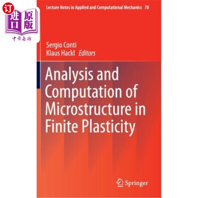 海外直订Analysis and Computation of Microstructure in Finite Plasticity 有限塑性中微观结构的分析与计算
