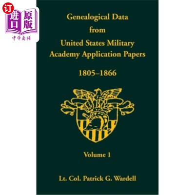 海外直订Genealogical Data from United States Military Academy Application Papers, 1805-1 美国军事学院应用论文的系谱