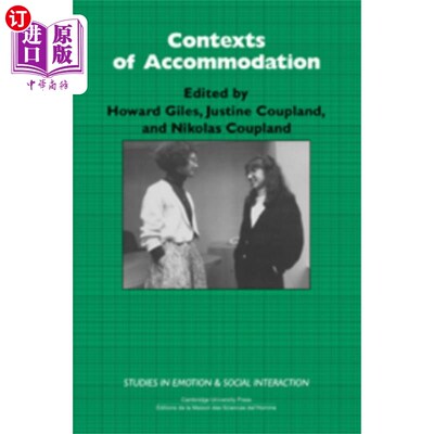 海外直订Contexts of Accommodation 上下文的住宿