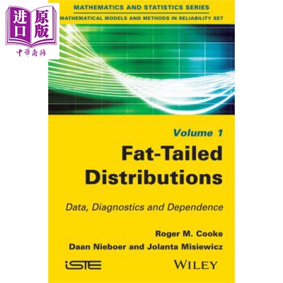胖尾分布 数据 诊断与依赖 Fat Tailed Distributions Data Diagnostics And Dependence 英文原版 Roger Cooke【中商原版】w