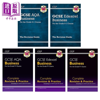 英国CGP原版 GCSE AQA Edexcel Business 商科教辅系列备考教辅 经济管理考试练习册 复习指南 Practice Workbook【中商原版】