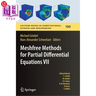 海外直订Meshfree Methods for Partial Differential Equations VII 偏微分方程的无网格方法VII