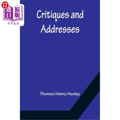 海外直订Critiques and Addresses 批评和地址