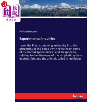 海外直订医药图书Experimental Inquiries 实验性询问
