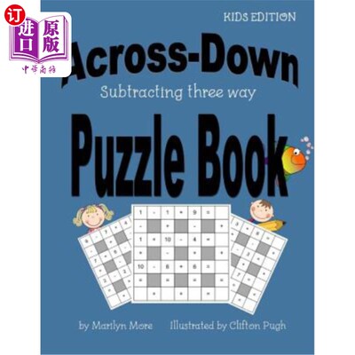 海外直订Across-Down Subtracting three way Puzzle Book 纵横减法三种方式的谜书