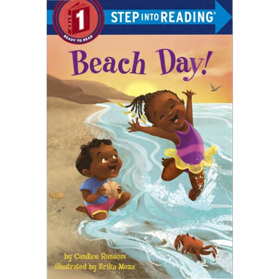 Step into Reading Step 1 Beach Day 兰登阅读进阶1 海滩日 英文原版 儿童绘本 分级阅读 Candice Ransom 7-12岁【中商原版?