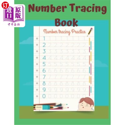 海外直订Number Tracing Book: Numbers 1 _ 50 Amazing Book For Kids (51 Pages) 数字追踪书：数字1 50儿童惊异之书（51页
