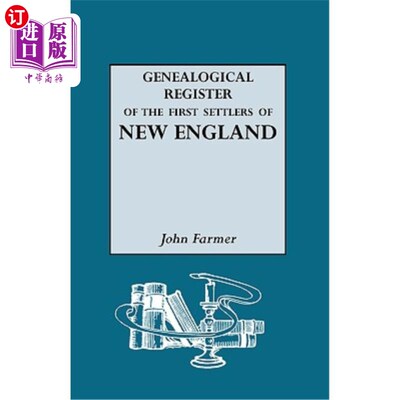 海外直订Genealogical Register of the First Settlers of New England 新英格兰第一批移民的家谱