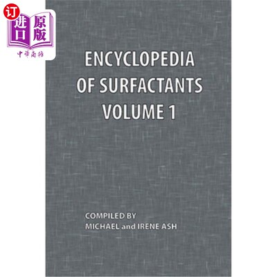 海外直订Encyclopedia of Surfactants Volume 1 表面活性剂百科全书第一卷
