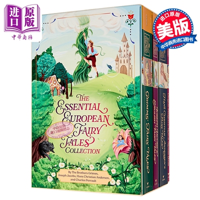 欧洲童话经典珍藏套装 平装 The Essential European Fairy Tales Collection (Boxed Set）英文原版 Jacob Grimm【中商原版?