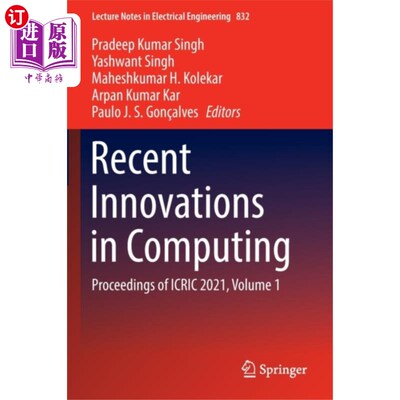 海外直订Recent Innovations in Computing 计算机领域的最新创新