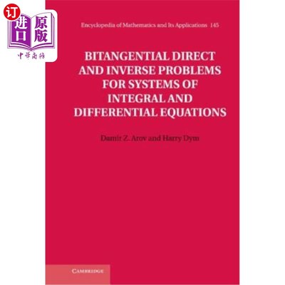 海外直订Bitangential Direct and Inverse Problems for Systems of Integral and Differentia 积分微分方程组的双切线正、