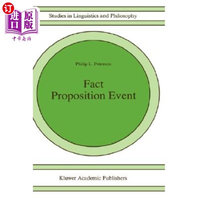 海外直订Fact Proposition Event 事实命题事件
