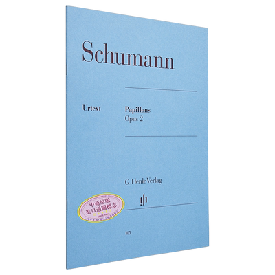 舒曼 蝴蝶 op2 钢琴独奏带指法 德国亨乐原版 Robert Schumann Papillons Piano HN105 进口艺术【中商原版】