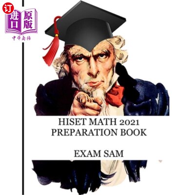 海外直订HiSET Math 2021 Preparation Book: High School Equivalency Test Practice Question HESET数学202