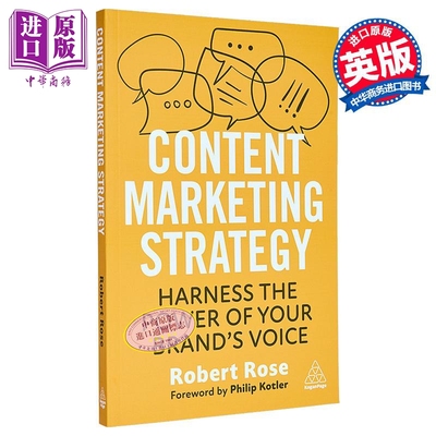 预售 内容营销策略 利用品牌声音的力量 Content Marketing Strategy 英文原版 Robert Rose 新媒体内容运营营销策划【中商原版】