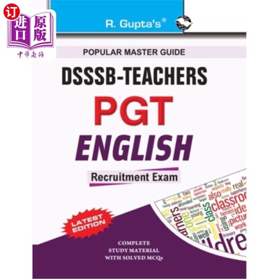 海外直订Dsssb: Teachers PGT English Recruitment Exam Guide 教师PGT英语招聘考试指南