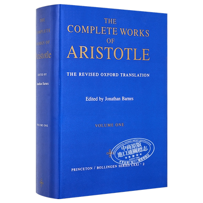 亚里士多德全集 第1卷 Complete Works of Aristotle Volume 1 英文原版Jonathan Barnes【中商原版】