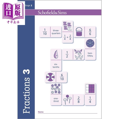 Fractions Decimals & Percentages 3 英国Schofield小学教辅 分数小数百分比 3年级 英文原版幼小数学学习教辅 【中商原版】
