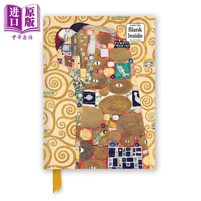 预售 古斯塔夫 克里姆特 满足 烫金空白手帐 英文原版 Gustav Klimt Fulfilment Foiled Blank Journal【中商原版】