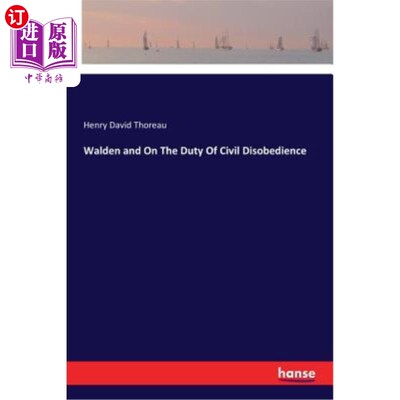海外直订Walden and On The Duty Of Civil Disobedience 《瓦尔登湖》与《公民抗命义务》