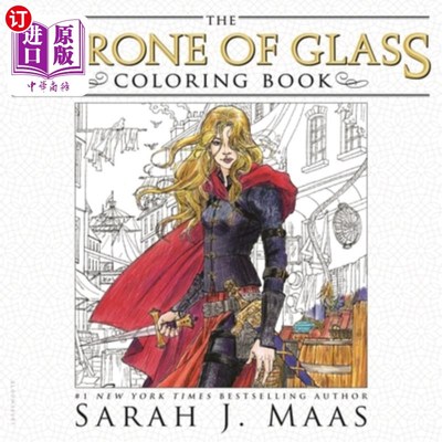 海外直订The Throne of Glass Coloring Book 《玻璃王座涂色书》