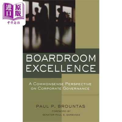现货 卓越管理 公司管理常识分析 Boardroom Excellence 英文原版 Paul Brountas 中商原版