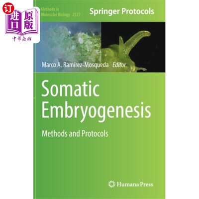 海外直订Somatic Embryogenesis 体细胞胚胎发生