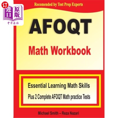 海外直订AFOQT Math Workbook: Essential Learning Math Skills plus Two Complete AFOQT Math AFOQT数学练习册：基本的学