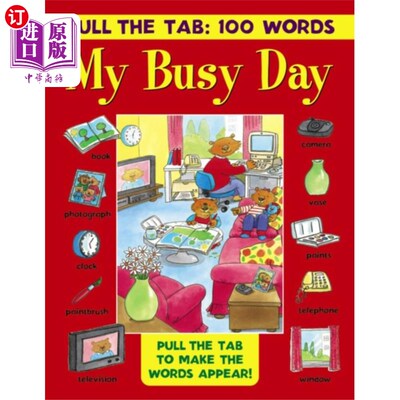 海外直订Pull the Tab: 100 Words - My Busy Day 拉下标签：100字-我忙碌的一天