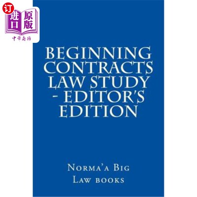 海外直订Beginning Contracts law Study - editor's edition 开始合同法研究-编辑版