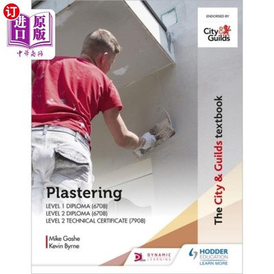 海外直订City & Guilds Textbook: Plastering for Levels 1 ... 城市与行会教科书:1级和2级抹灰