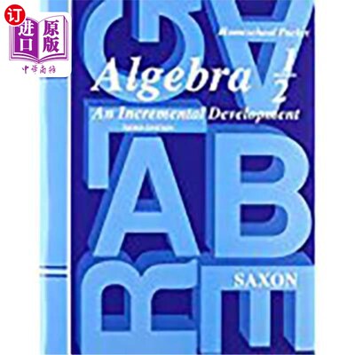 海外直订Saxon Algebra 1/2 Answer Key & Tests Third Edition 萨克森代数1/2答案与测试第三版